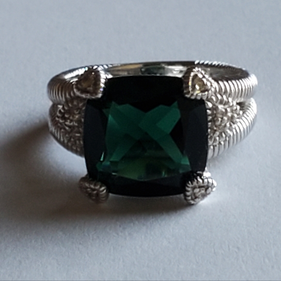 Judith Ripka | Jewelry | Rare Judith Ripka Green Calcedony Rung Sz 7 ...